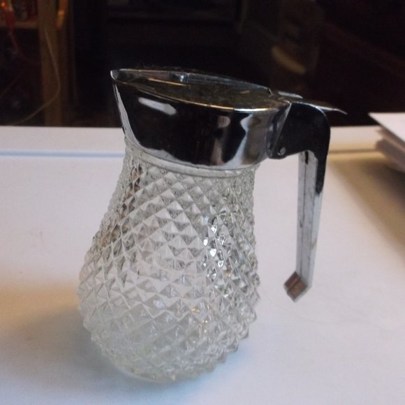 None | Accents | Vintage Glass Metal Syrup Bottle | Poshmark